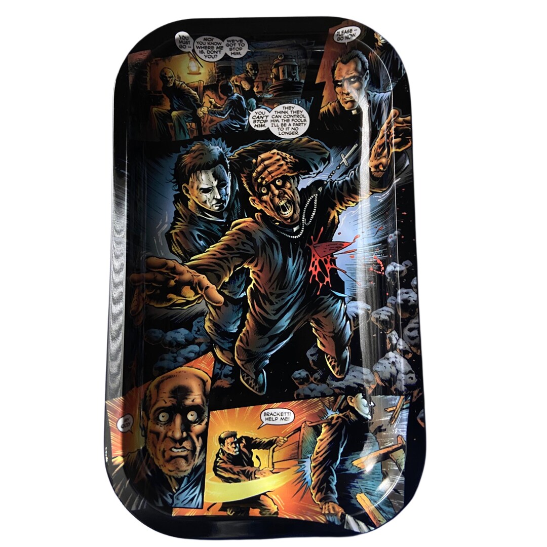 Michael Myers Rolling Tray Halloween Horror Movie Smoker Slasher Metal ...