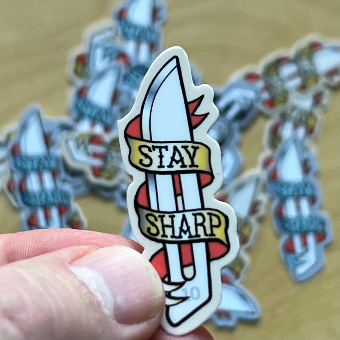 Scalpel Blade Vinyl Sticker or Magnet | Tattoo Flash Colors | Gift for ...
