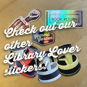 Library Lover Vinyl Sticker or Magnet | Classic Retro Library Stool ...