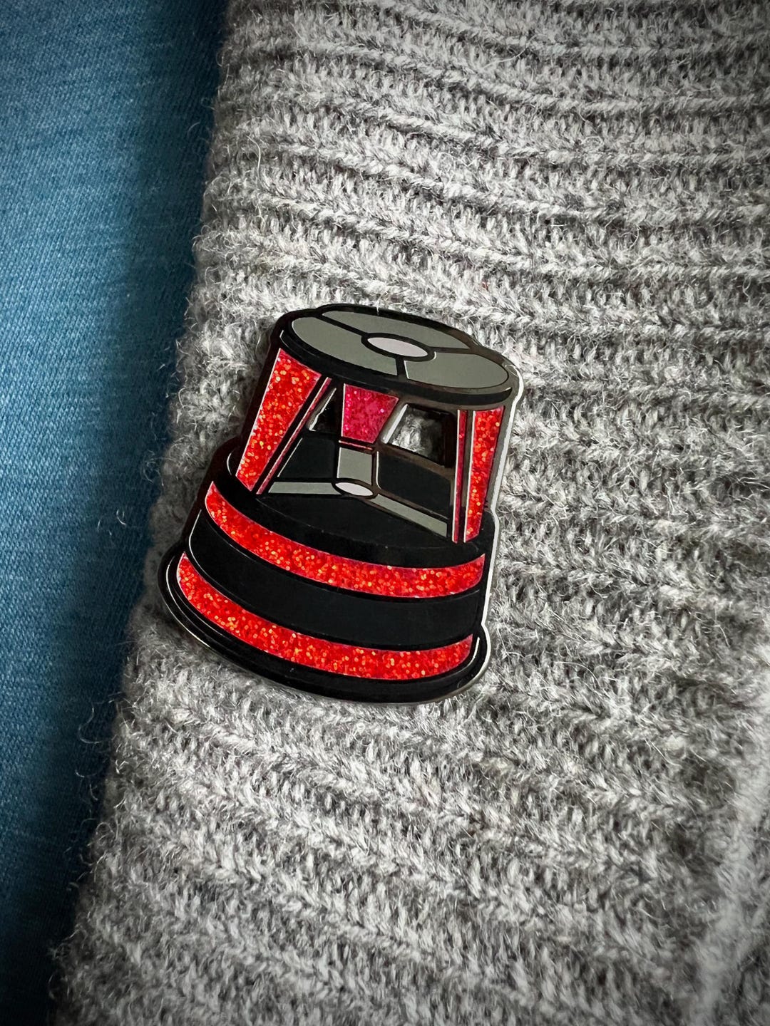 Candy Apple Red Library Stool Pin Gift for Teachers, Librarians, and ...