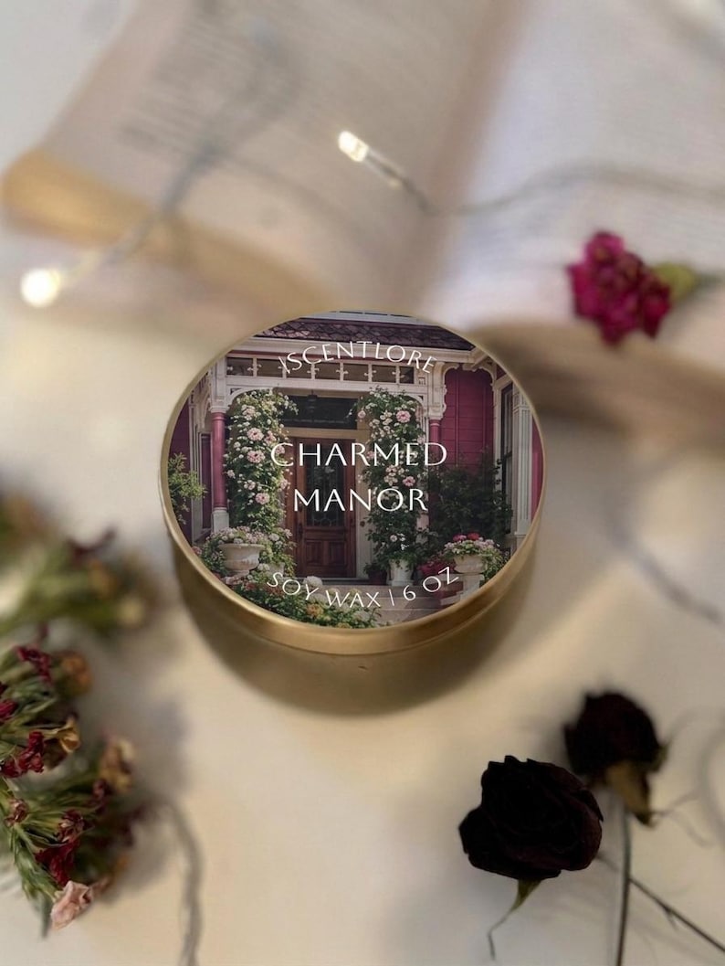 Charmed Manor | Black Tea and Currant Scented Soy Wax Candle | Handmade ...
