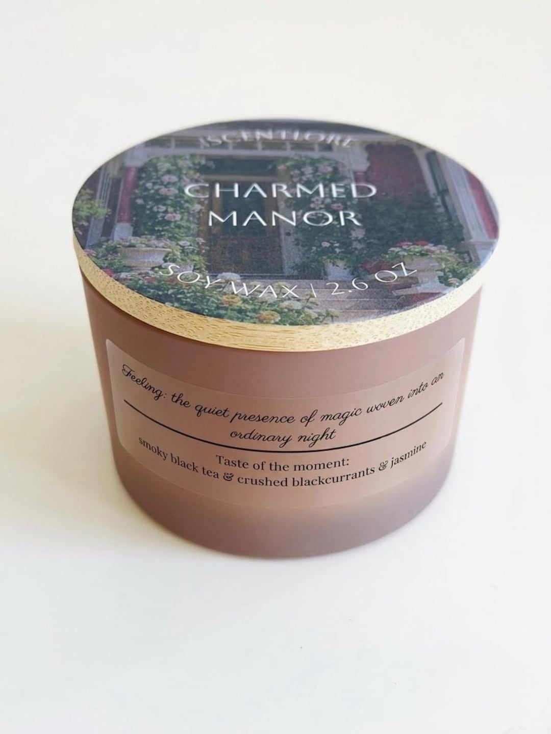 Charmed Manor | Black Tea and Currant Scented Soy Wax Candle | Handmade ...