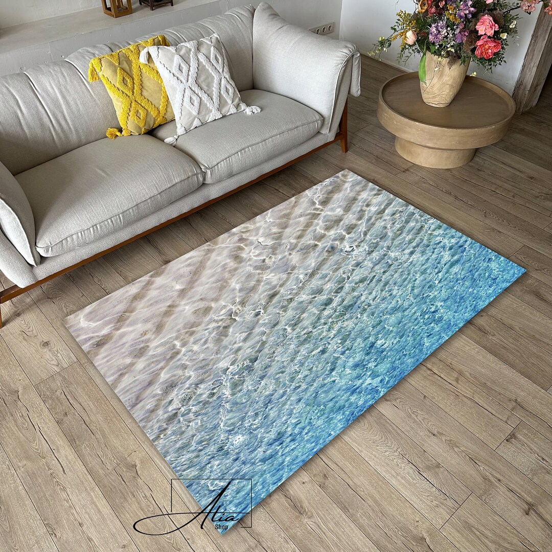 Ocean Rug, Beach Carpet, 3D Water Surface Wiev Mat, Sea Rug, Nautical ...