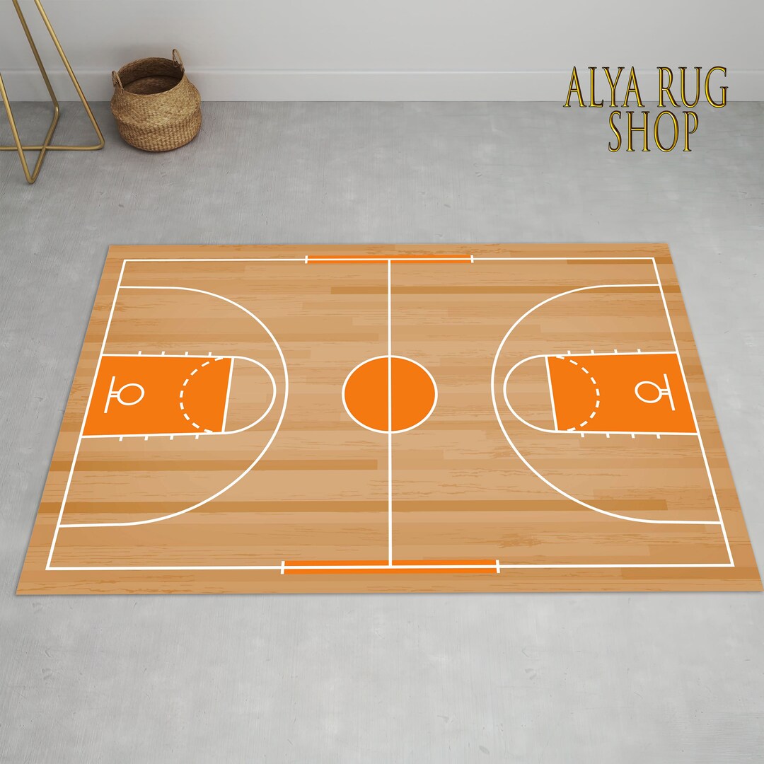 Basketball Court Rug, Ballpark Rug, Basketball Field Carpet Basketball ...