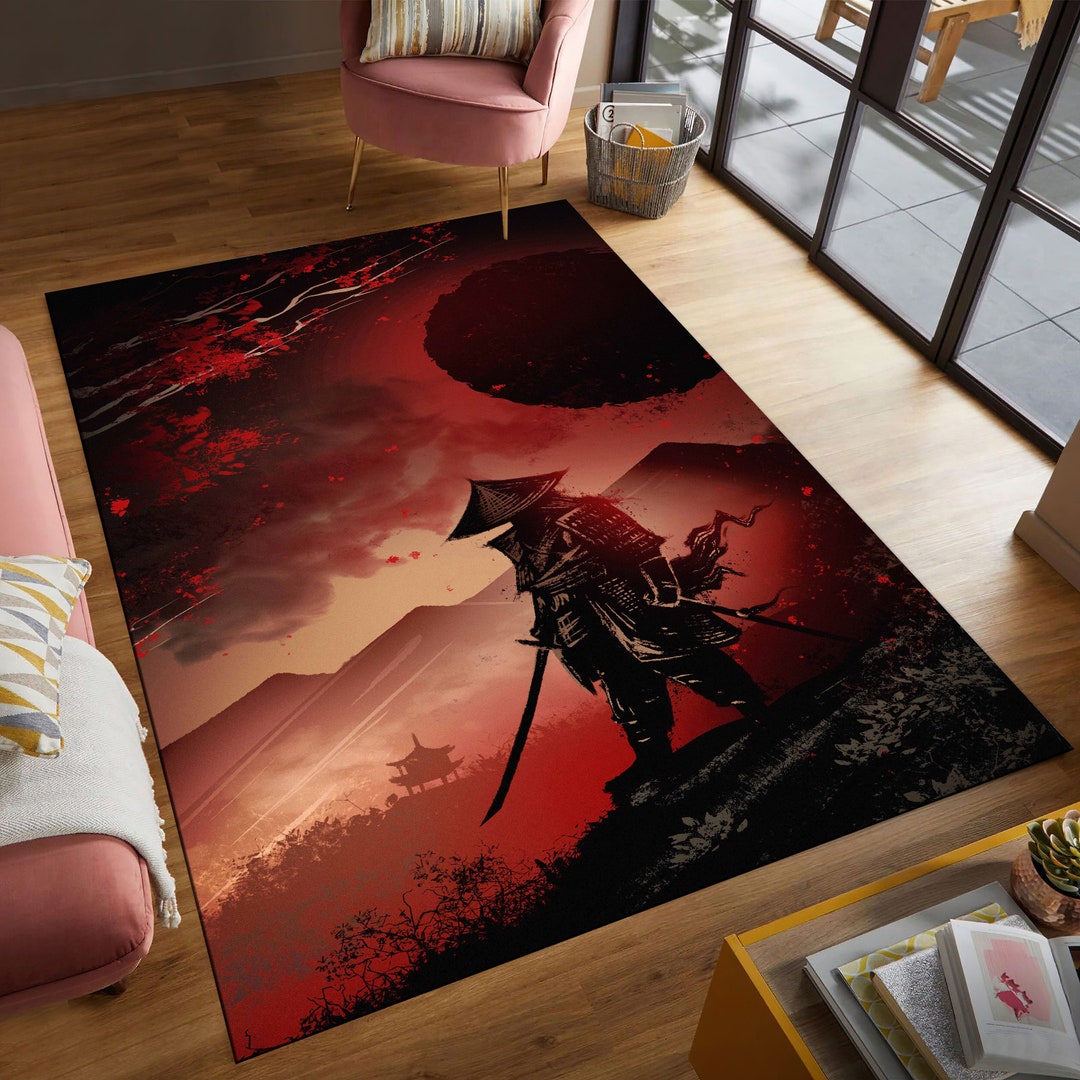 Anime in Japanese, Anime Rug, Gamer Ninja Rug, Subtle Anime Art, Anime ...