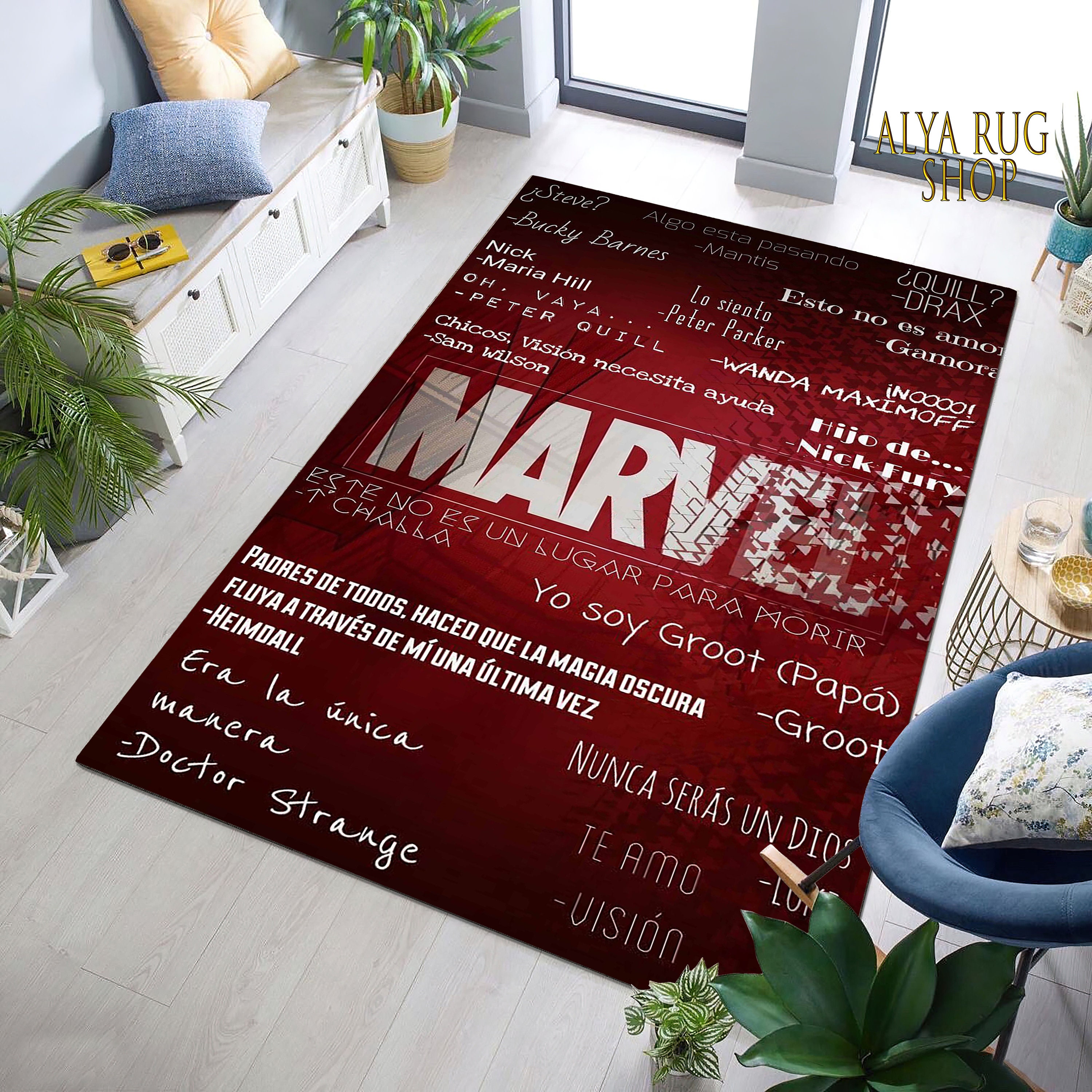 Avengers Rug, Superhero Marvel Carpet, Ironman Rug, Thor Mat, Captain ...