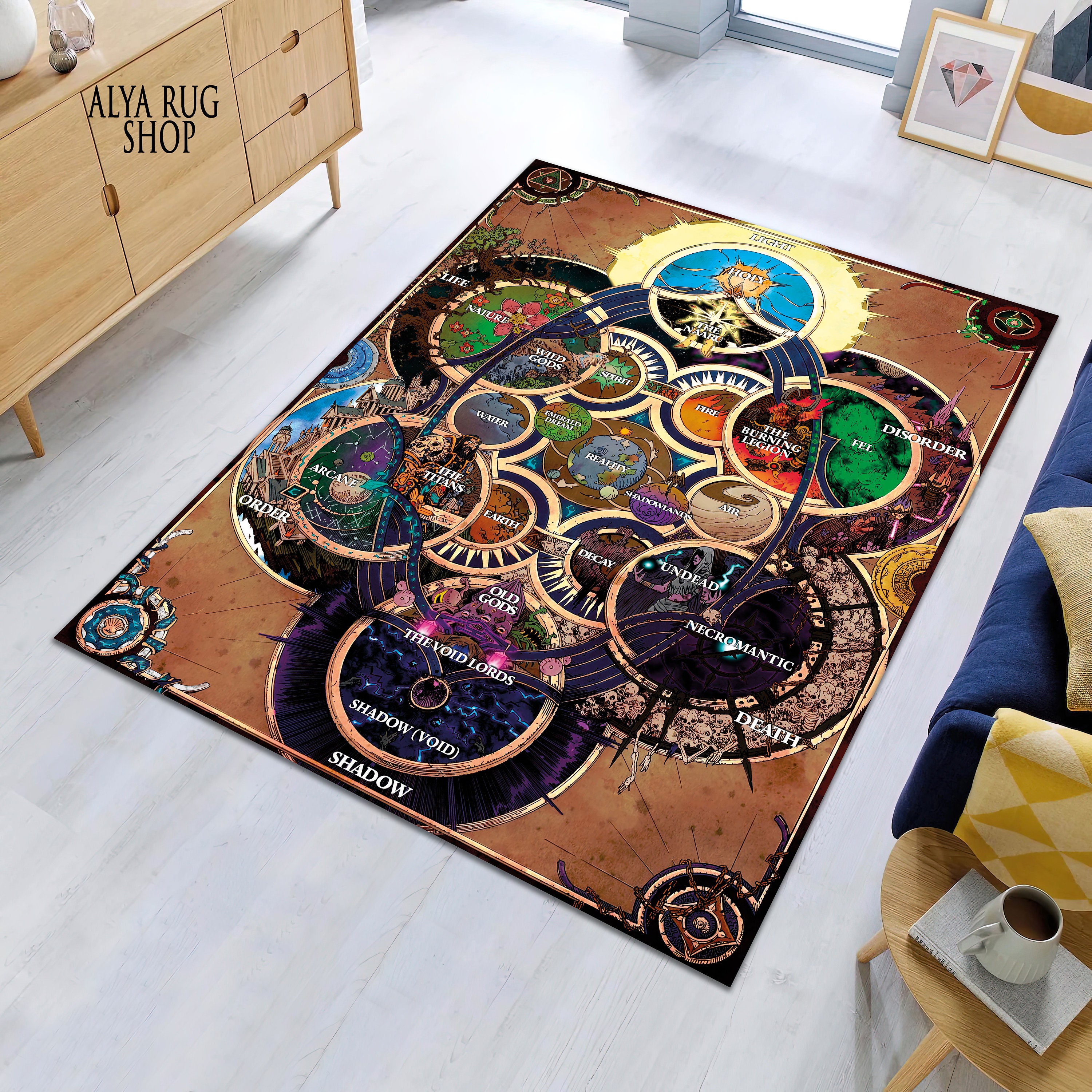 The Cosmic Forces Cosmology Chart in Color Rug World of Warcraft, Wow ...