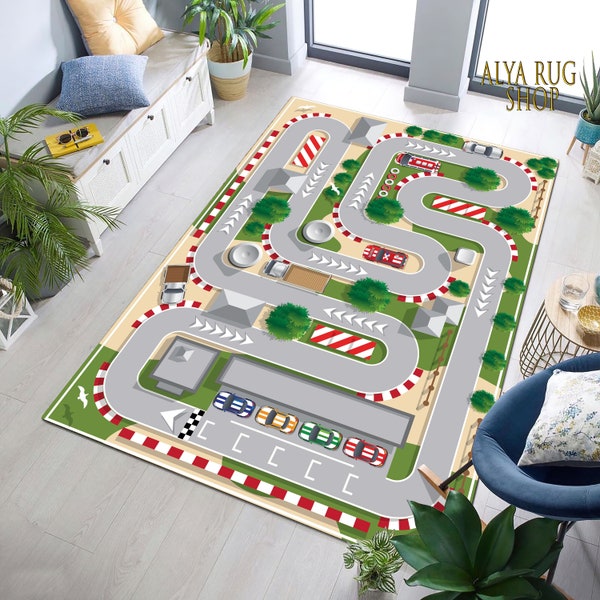 Race Track Rug - Etsy