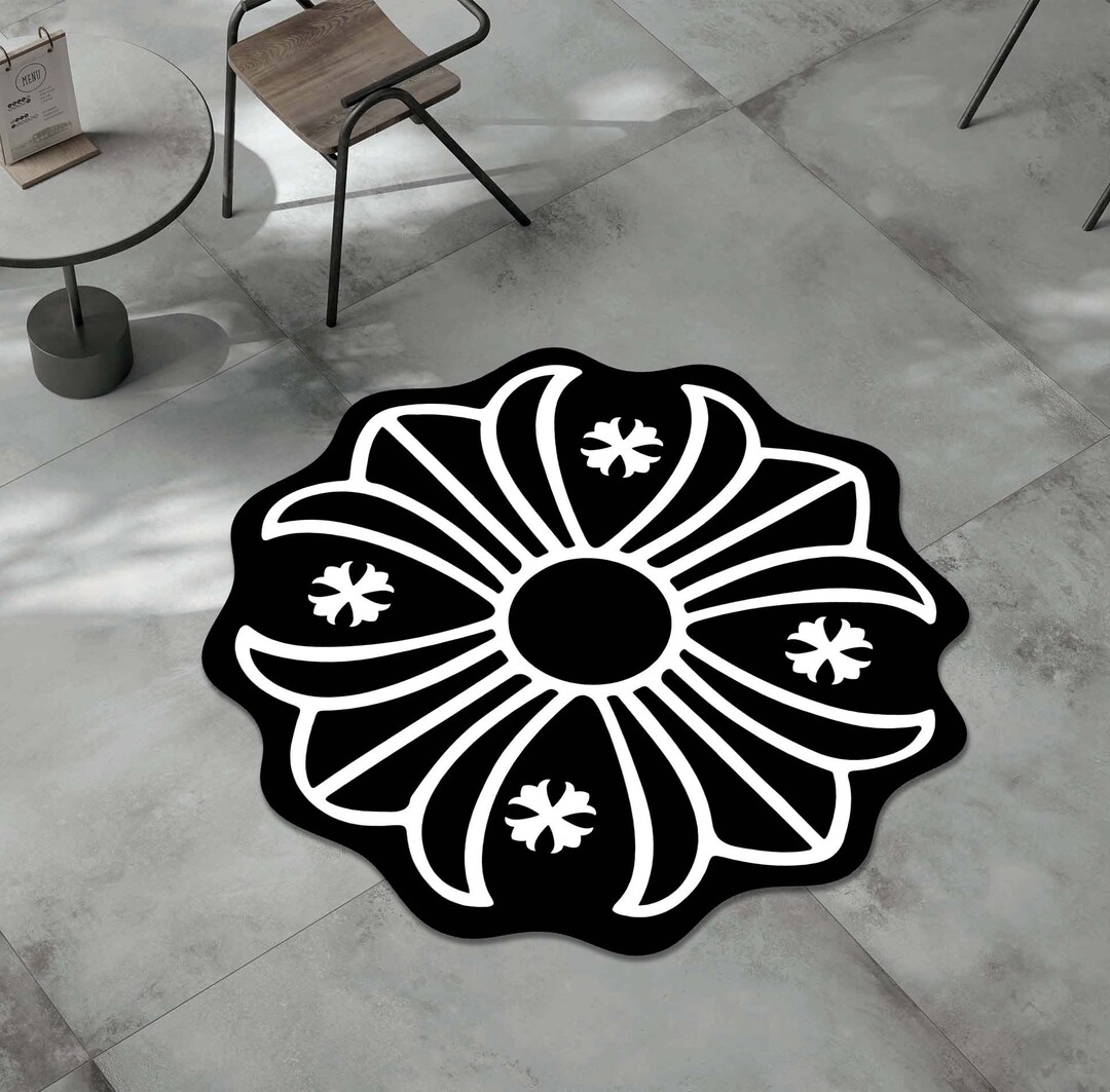 Chrome Hearts Rug Handmade, Horseshoe Custom Carpet, Streetwear Home ...
