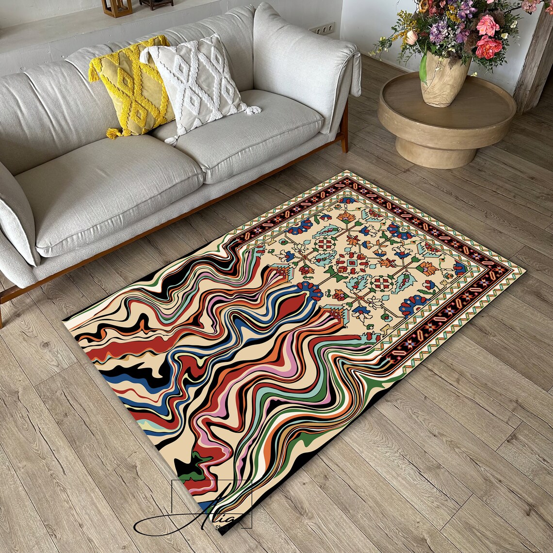 Melting, Melting Rug, Persian Carpet, Moroccan Rug, Anatolian Motiff ...