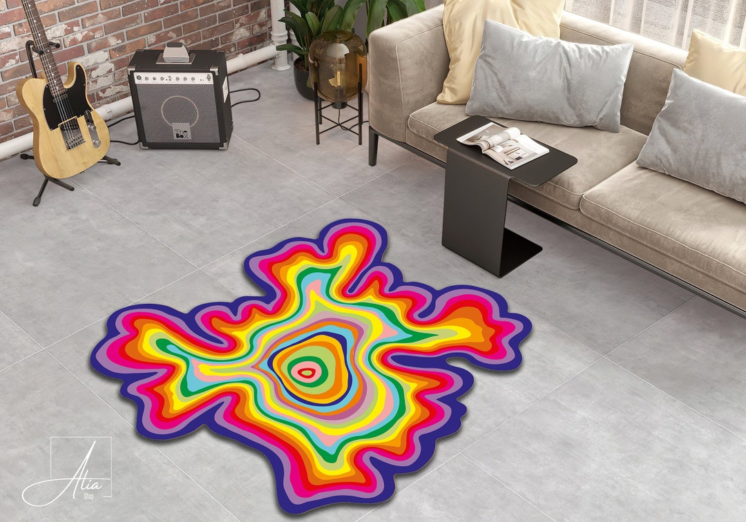 Melting Melting Carpet Moroccan Art Weird Rug Moroccan - Etsy