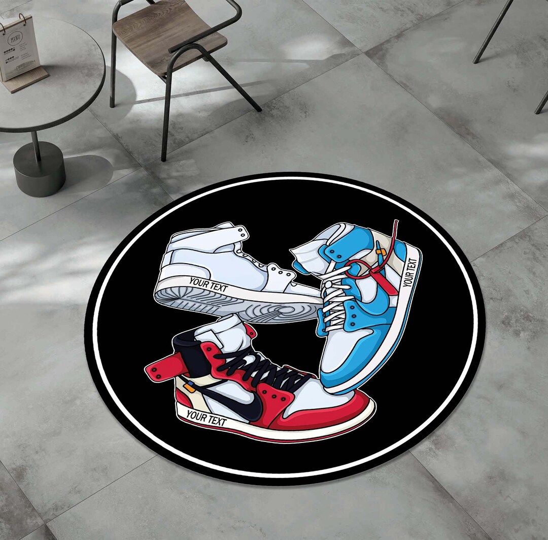 Sneakers Rug, Shoes Carpet, Sneaker Room Rug, Area Rug, Mixed Sneakers ...