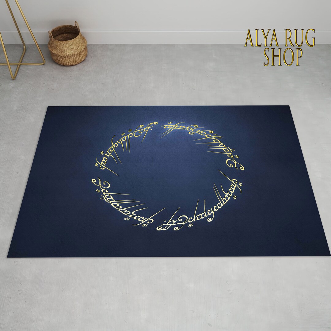 Lord of the Rings Rug, Lord Round Rug, Popular Rug, Lotr Rug, Living ...