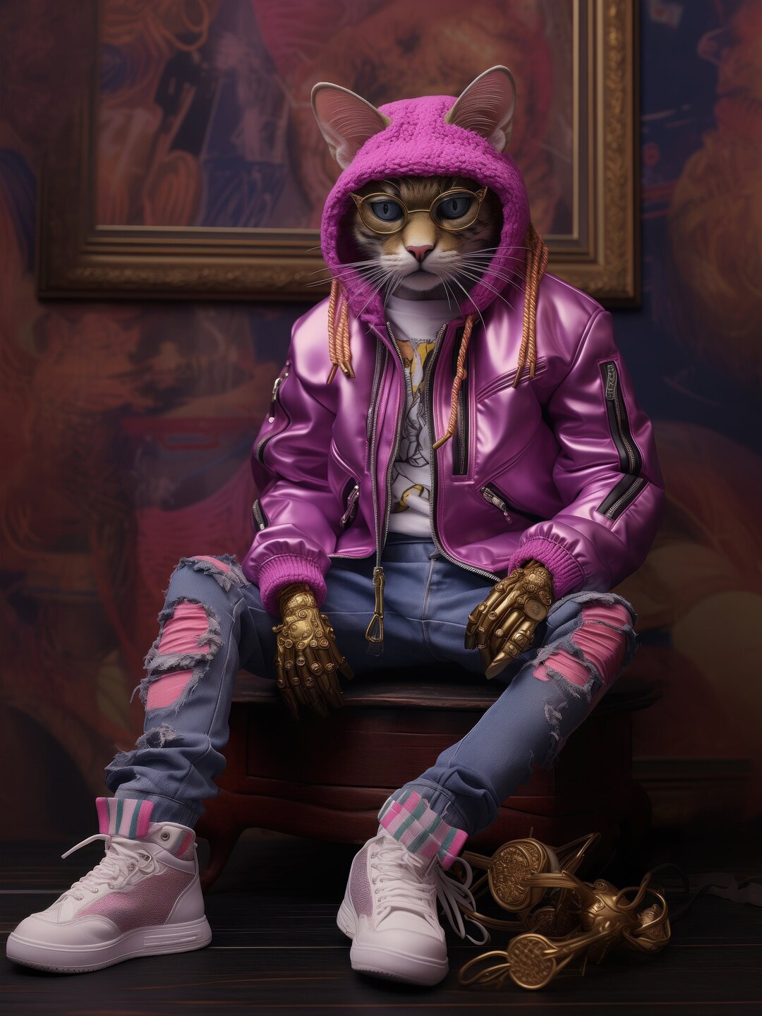 Hip-hop Cats (3 High-quality Images 3:4/9567 X 12756 Pixel) - Etsy