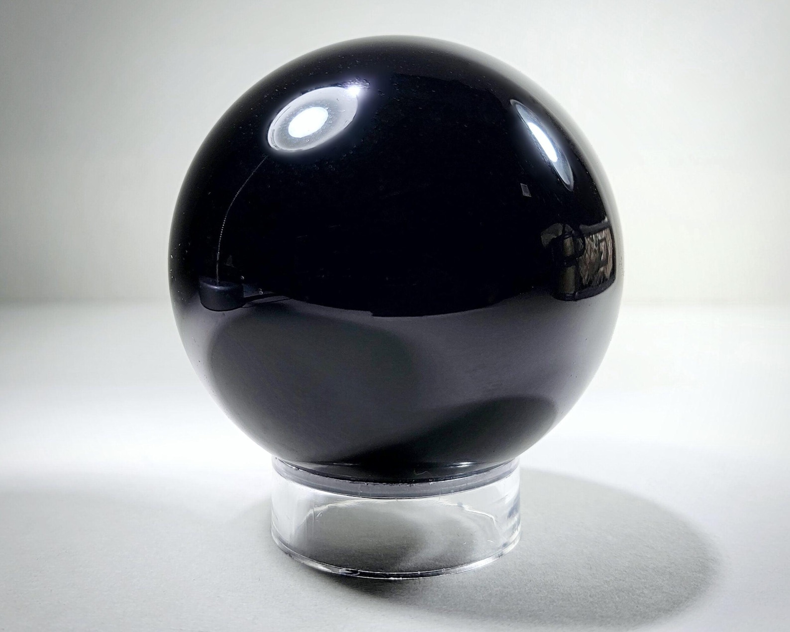 80mm Black Crystal Ball, Gothic Decor, Black Glass Scrying Sphere, 3.15 ...
