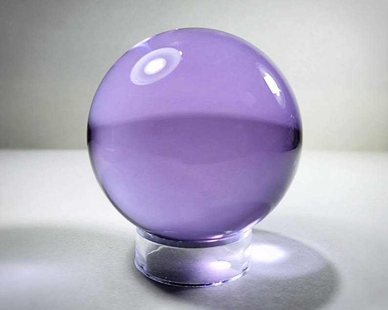 80mm Purple Crystal Ball, Violet Glass Scrying Sphere, 3.15 Inch - Etsy