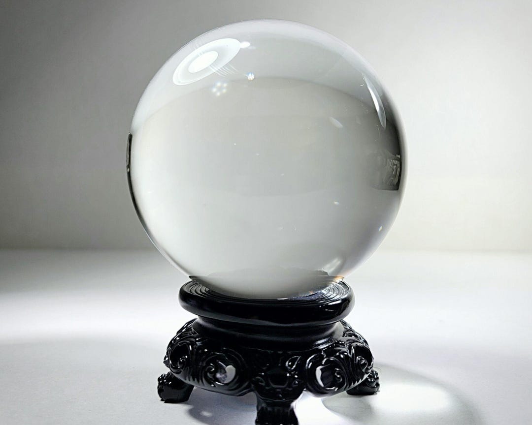 80mm Clear Crystal Ball, Glass Scrying Sphere, 3.15 Inch - Etsy