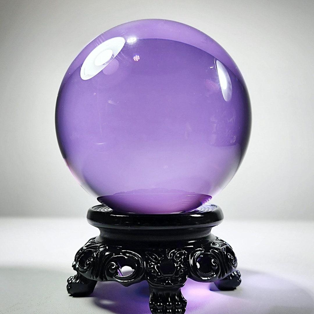 110mm Extra Large Purple Crystal Ball, Violet Fortune Telling Ball, 4.3 ...