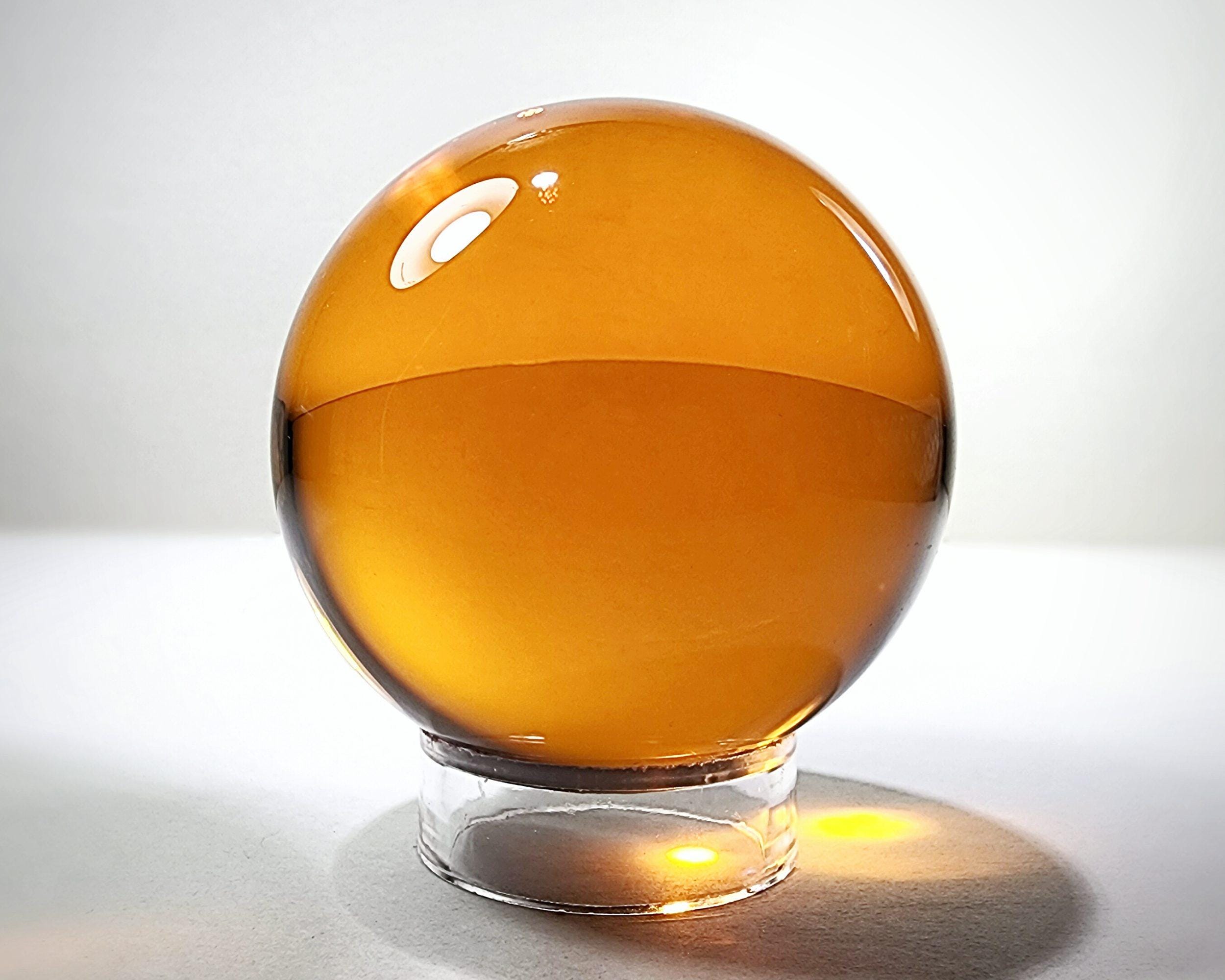 80mm Amber Crystal Ball, Orange Glass Scrying Sphere, 3.15 Inch - Etsy