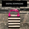 Bubble-free Sticker CUSTOM NAME for Victoria's Secret Fans Pink Striped ...