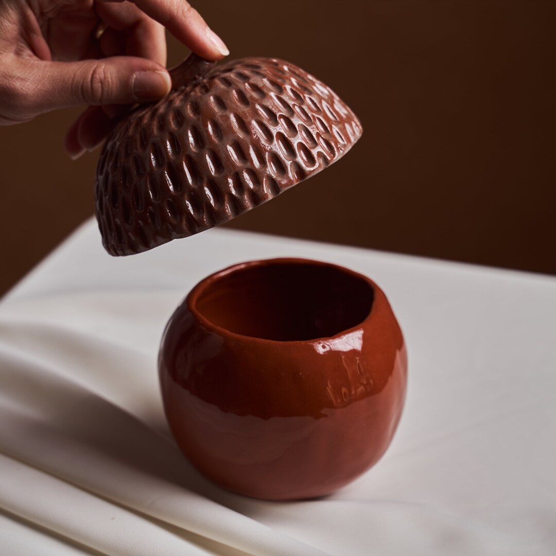 Handmade Acorn Storage Box With Lid Nature and Forest Decoration ...