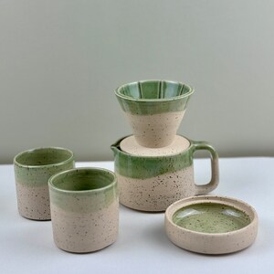 Handmade Ceramic Coffee Pour Over Set: Modern Stoneware Dripper - Etsy