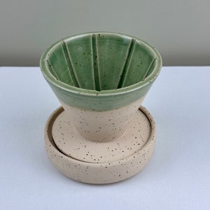 Handmade Ceramic Coffee Pour Over Set: Modern Stoneware Dripper - Etsy