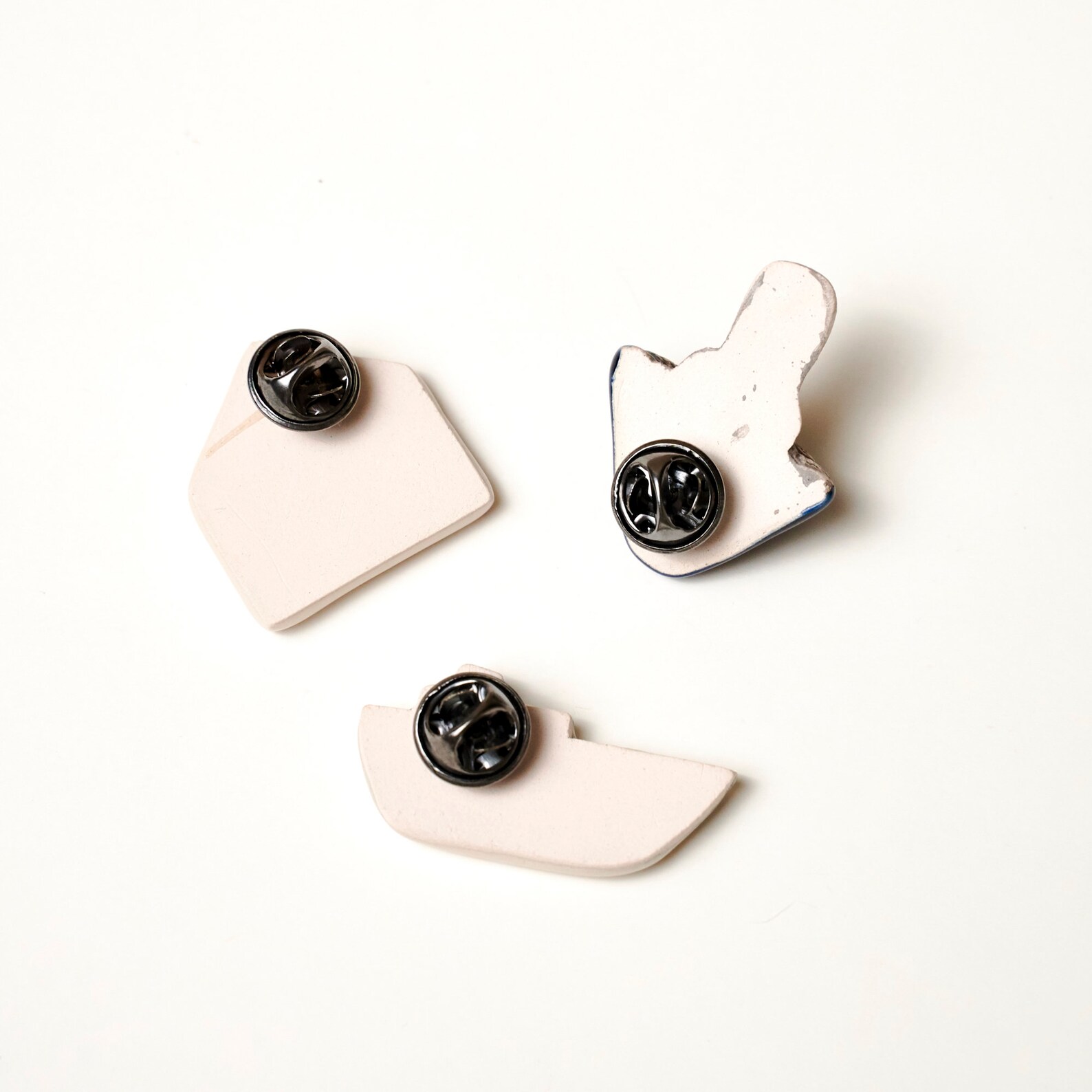 Mushroom, House and Ship Handmade Ceramic Clay Pin Brooch Ceramic Pin ...