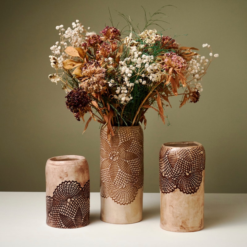 Lace Pottery - Etsy
