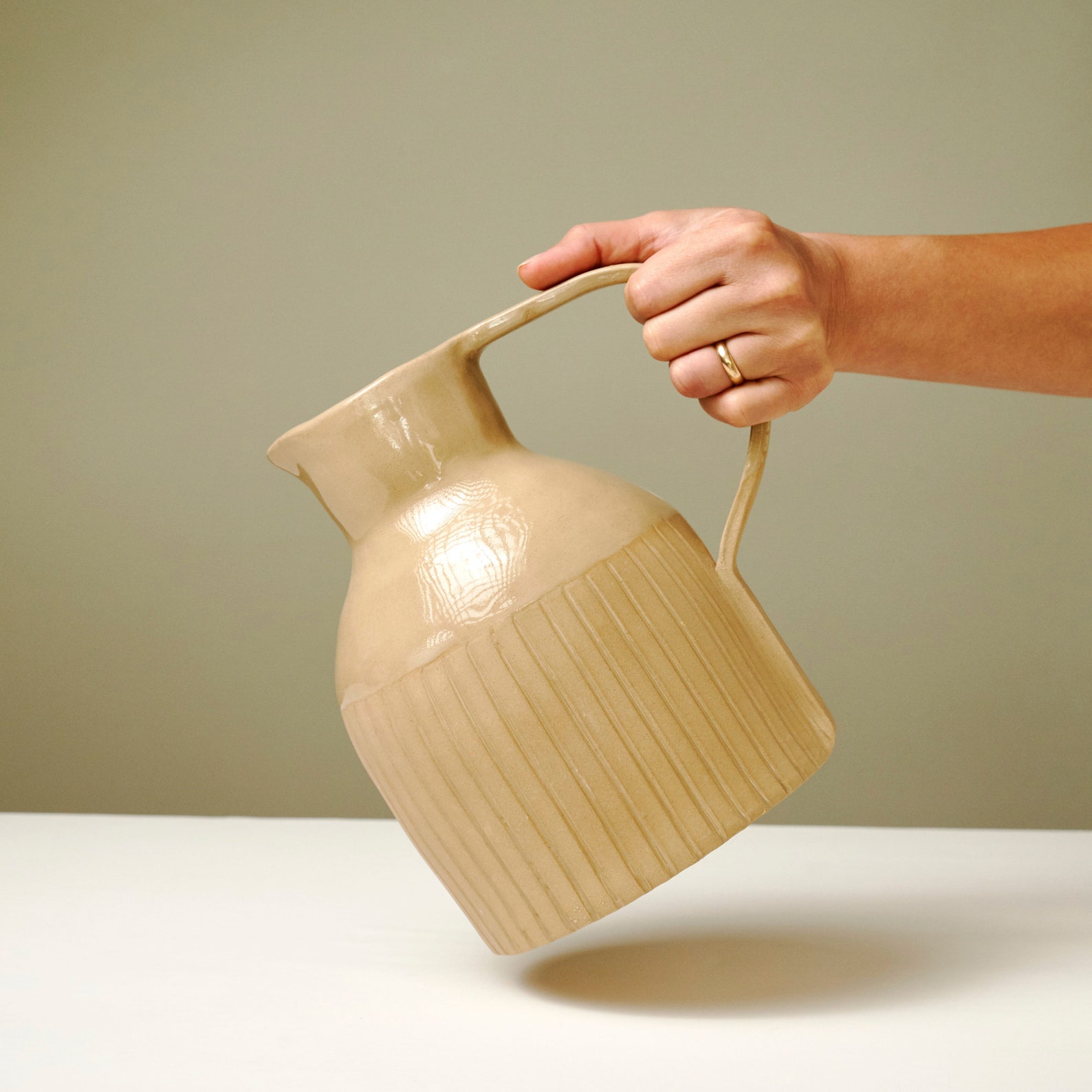 Handmade Stoneware Ceramic Pottery Milk Jug | Rustic Milk Jug | Ceramic ...