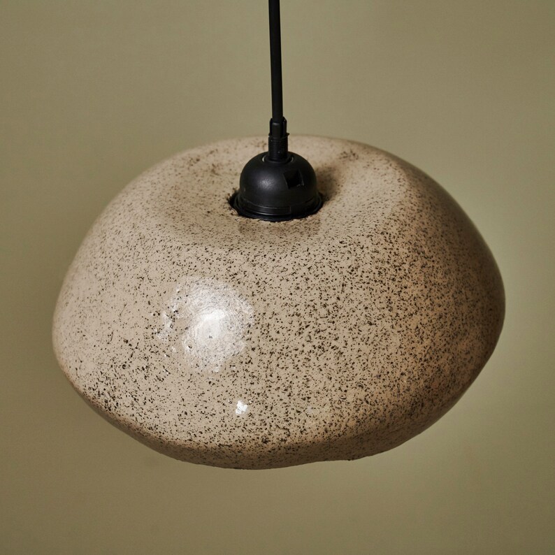Handmade Ceramic Pendant Light: Art Deco Chandelier (8.6") - Etsy