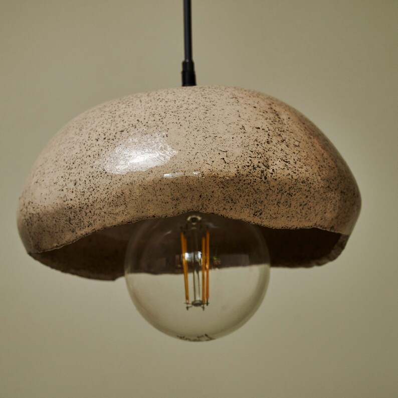 Handmade Ceramic Pendant Light: Art Deco Chandelier (8.6") - Etsy