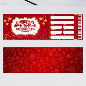 Printable Christmas Spectacular Ticket Rockettes Show - Etsy
