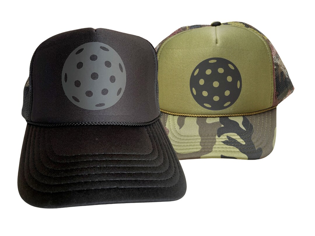 Pickleball Trucker Hat With Black Applique - Etsy