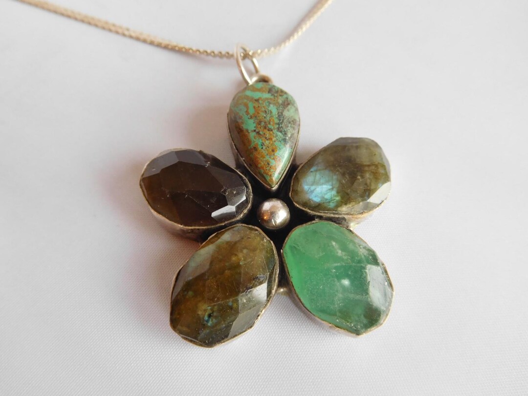Bjorg.most Beautiful Pendant With Quality Stones and Silver. Norway - Etsy