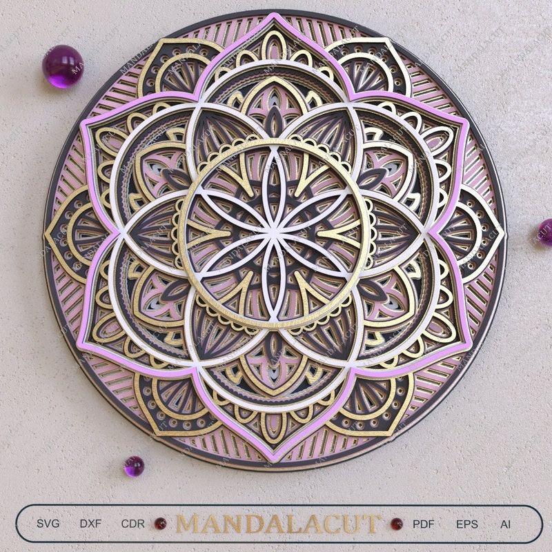Layered Mandala Svg - Etsy