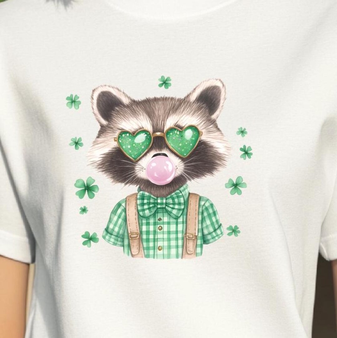 Funny Raccoon St. Patrick's Day Png, Retro St Patricks Day PNG ...