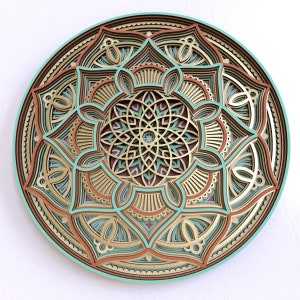 7 Layers Laser Cut Multilayer Mandala Wall Art Svg Template Glowforge ...