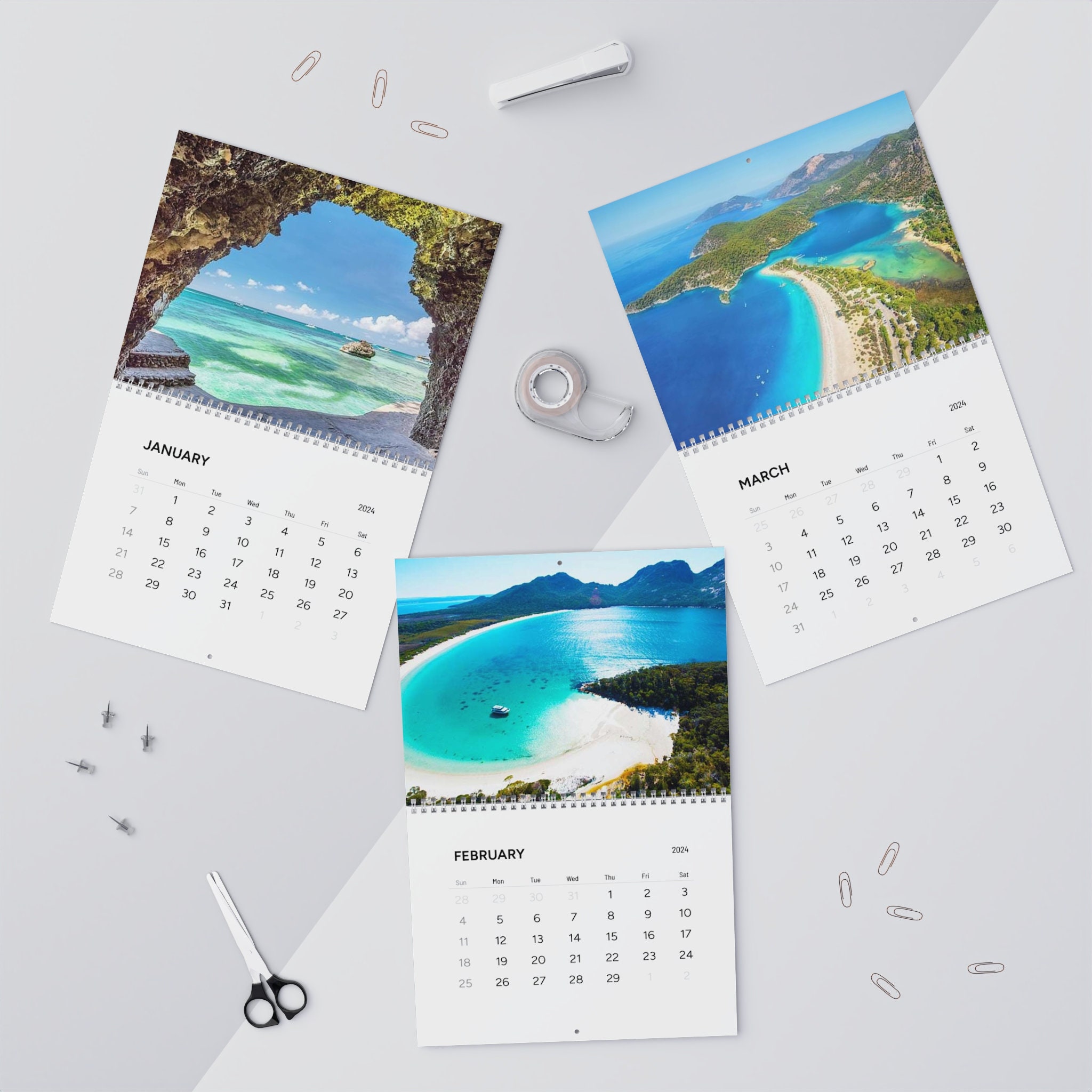 Beautiful Beaches - Wall Calendars (2024) sold by Gestation Rosemary ...
