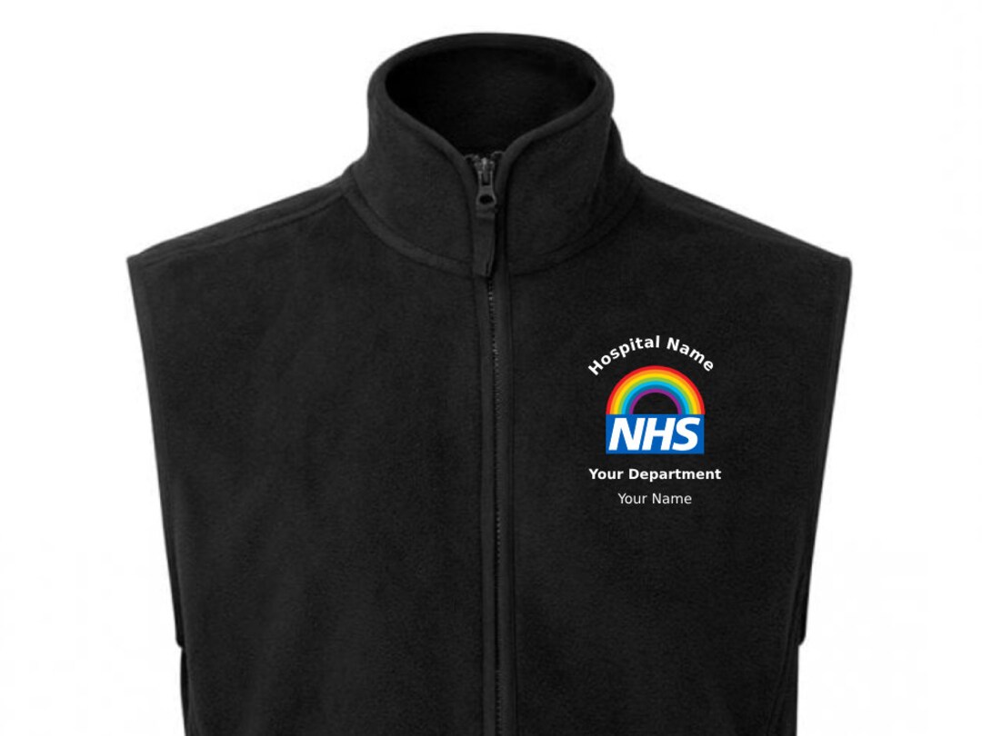 High Quality Rainbow NHS Gilet Custom Design, Your Name & Department ...
