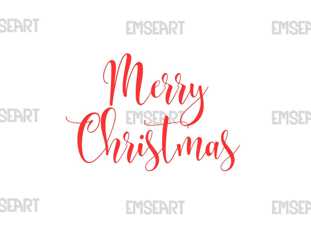 Merry Christmas Text SVG Merry Christmas PNG Christmas SVG - Etsy
