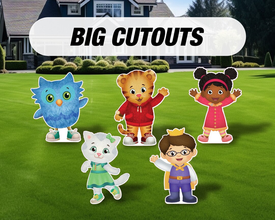 Daniel Tiger Cutouts, Daniel Tiger Signs, Decorations, Friends ...