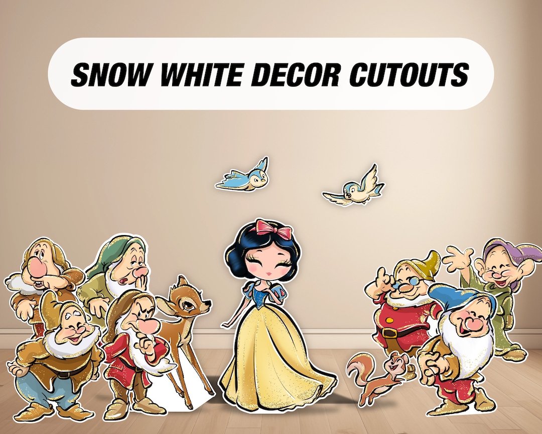 Snow White Themed Birthday Party Cutouts, Seven Dwarfs, Dwarves ...