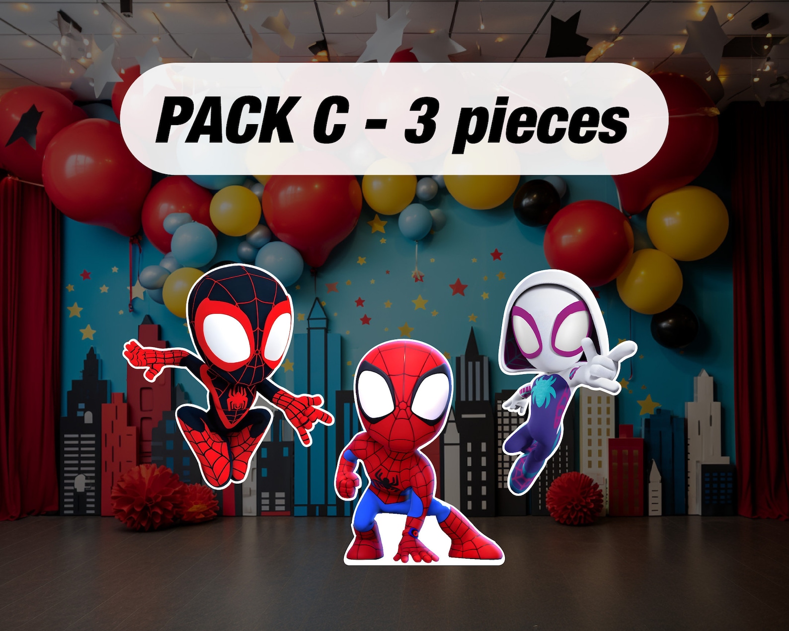Spidey and Friends Birthday Party Cutouts, Decorations, Centerpieces ...