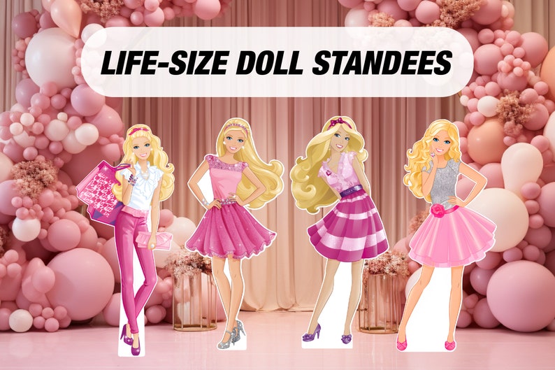 BIG Doll Cutout Decorations, Cutouts, Centerpieces, Standee, Life Size ...