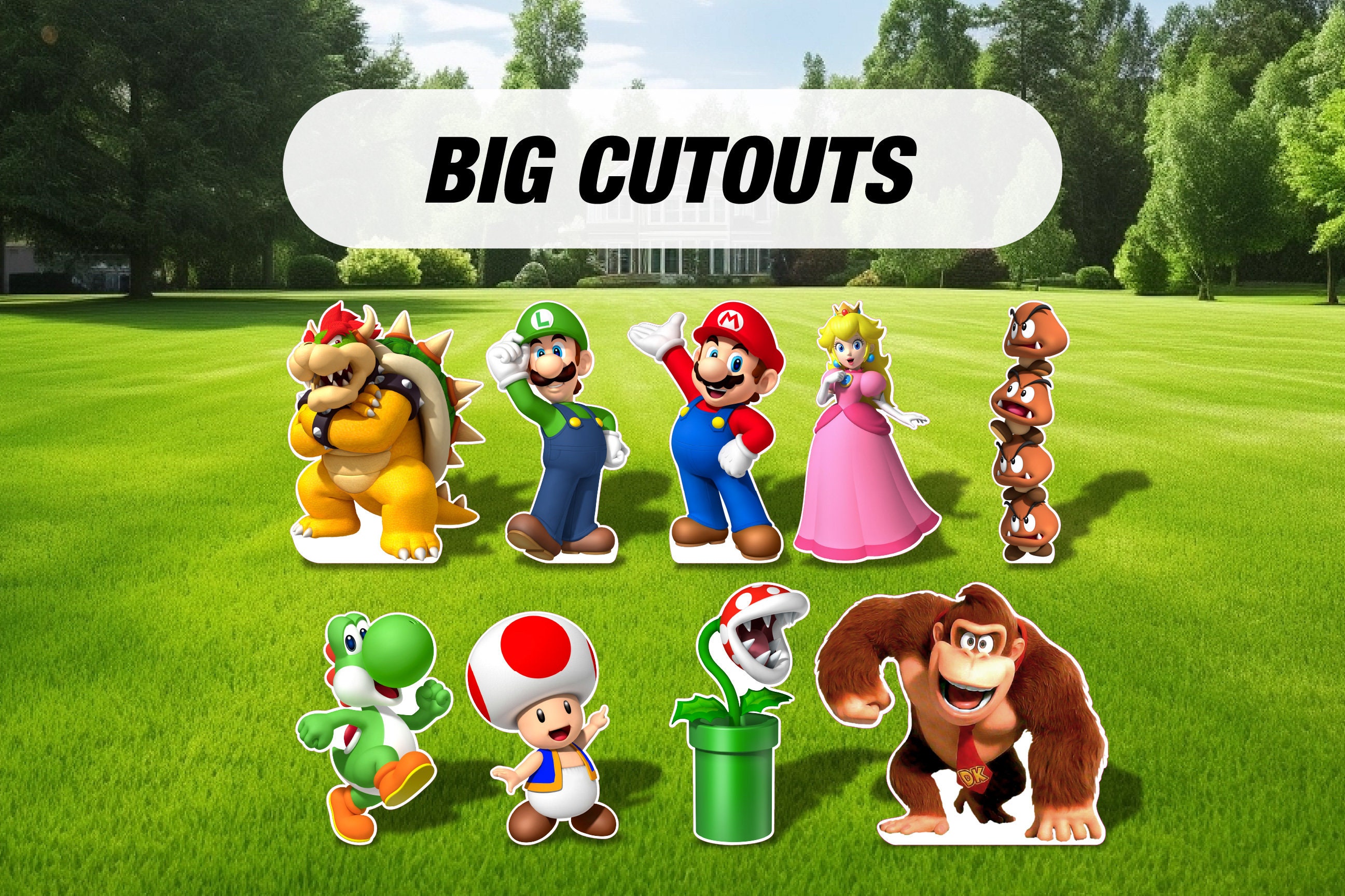 Mario Luigi Themed Birthday Party Cutouts, Decorations, Centerpieces ...