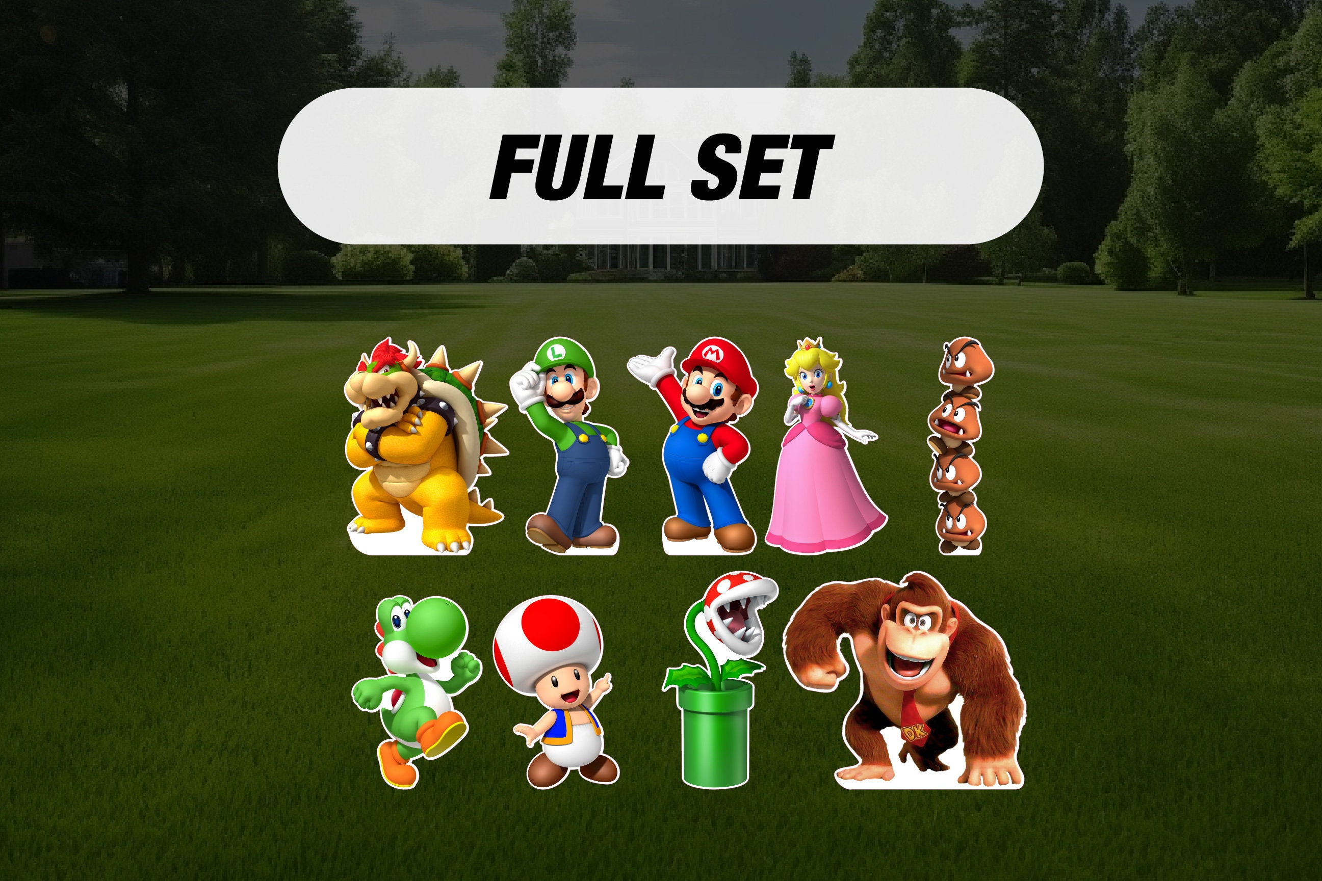 Mario Luigi Themed Birthday Party Cutouts, Decorations, Centerpieces ...