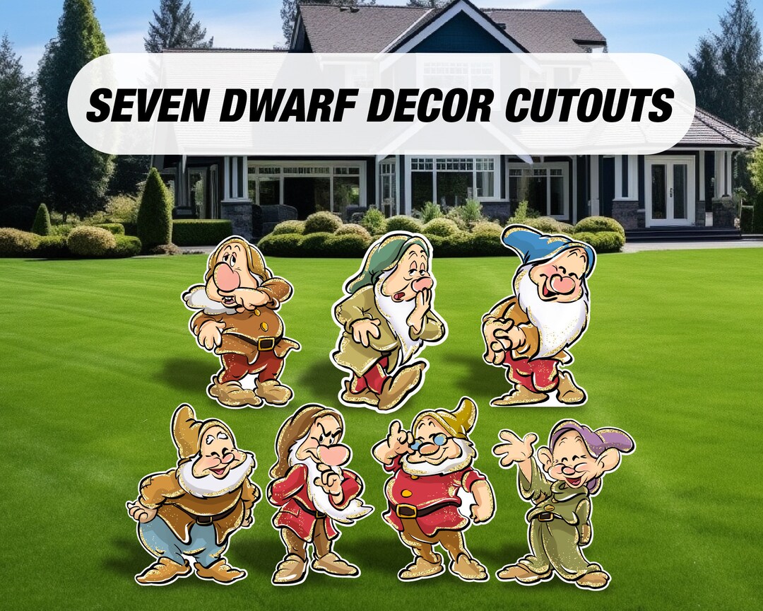 Seven Dwarfs Cutouts Birthday Party Cutouts, Seven Dwarfs, Dwarves ...