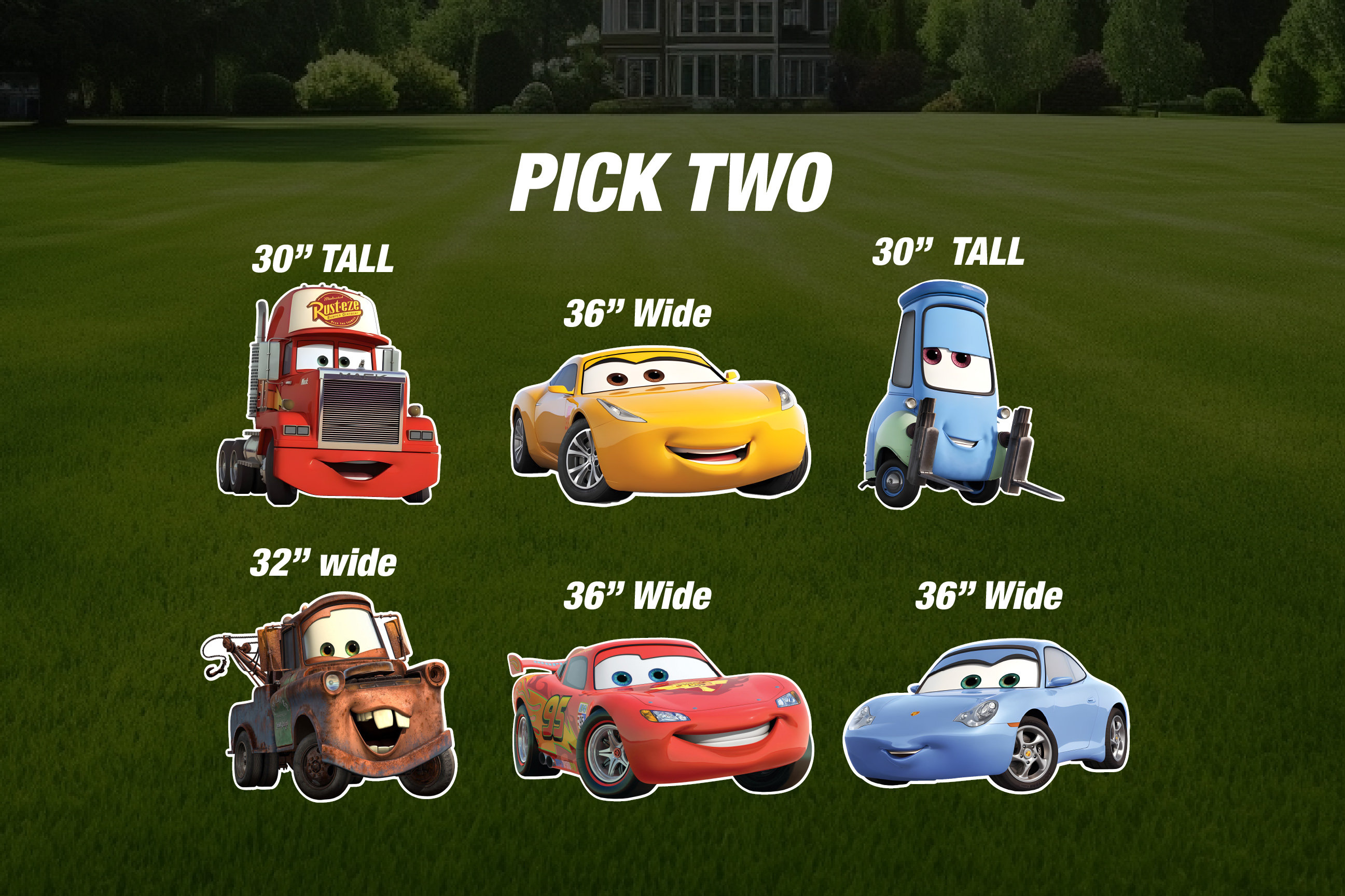 Cars Cutout Decorations, Cars Cutouts, Centerpieces, Standee, Birthday ...