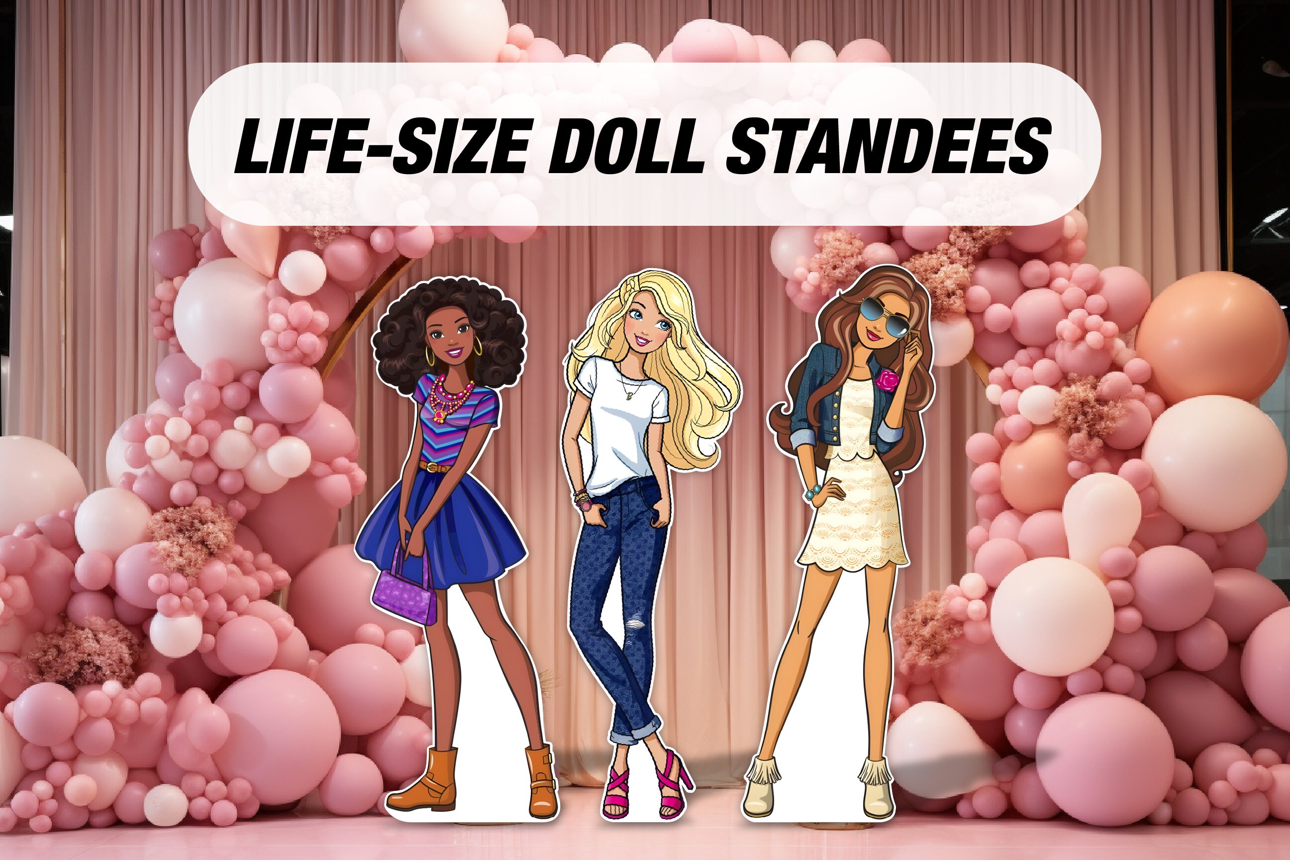 BIG Doll Cutout Decorations, Cutouts, Centerpieces, Standee, Life Size ...